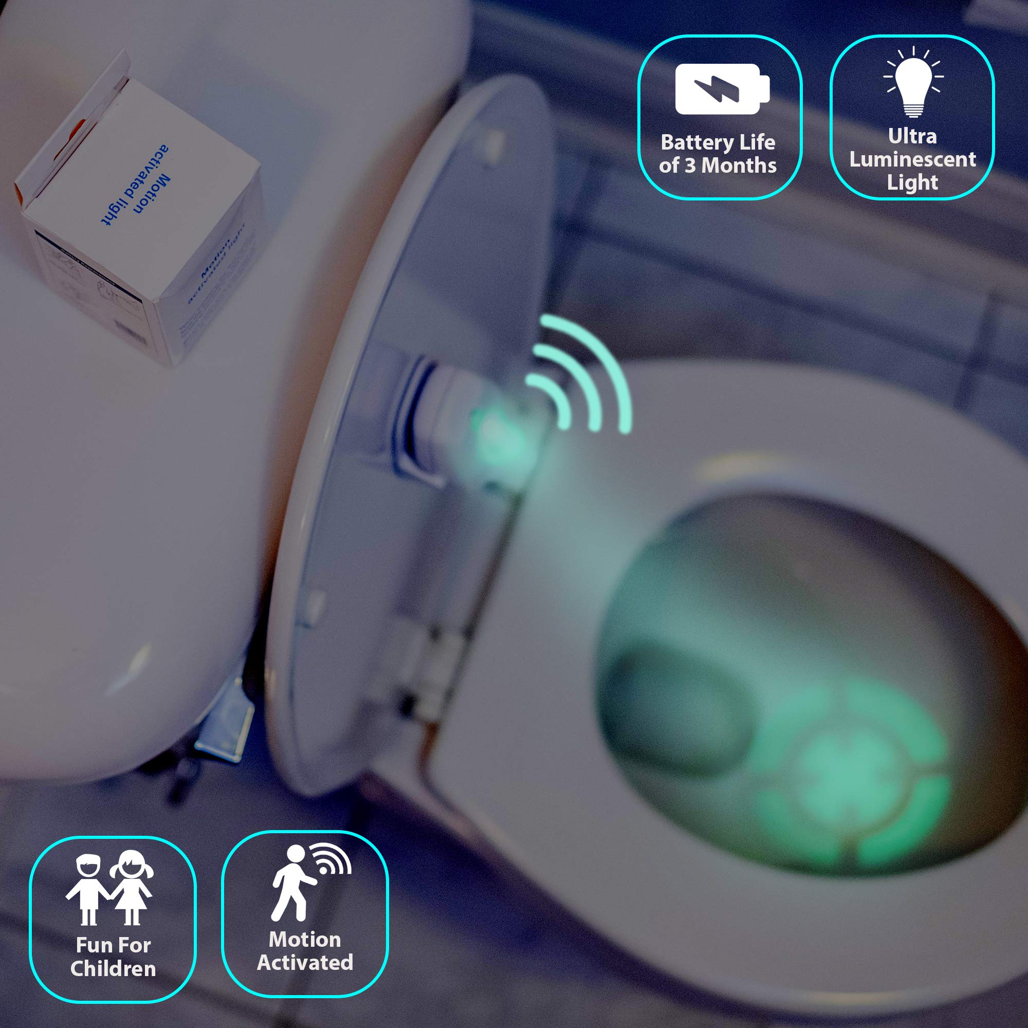 Potty Training Seat Target for Kids, Baby Boys, Toddlers, Parents | Safe Fun Motion Activated Night Light | Taddler Tech | Battery Powered Target for Kids | Builds Confidence, Independence, Habits