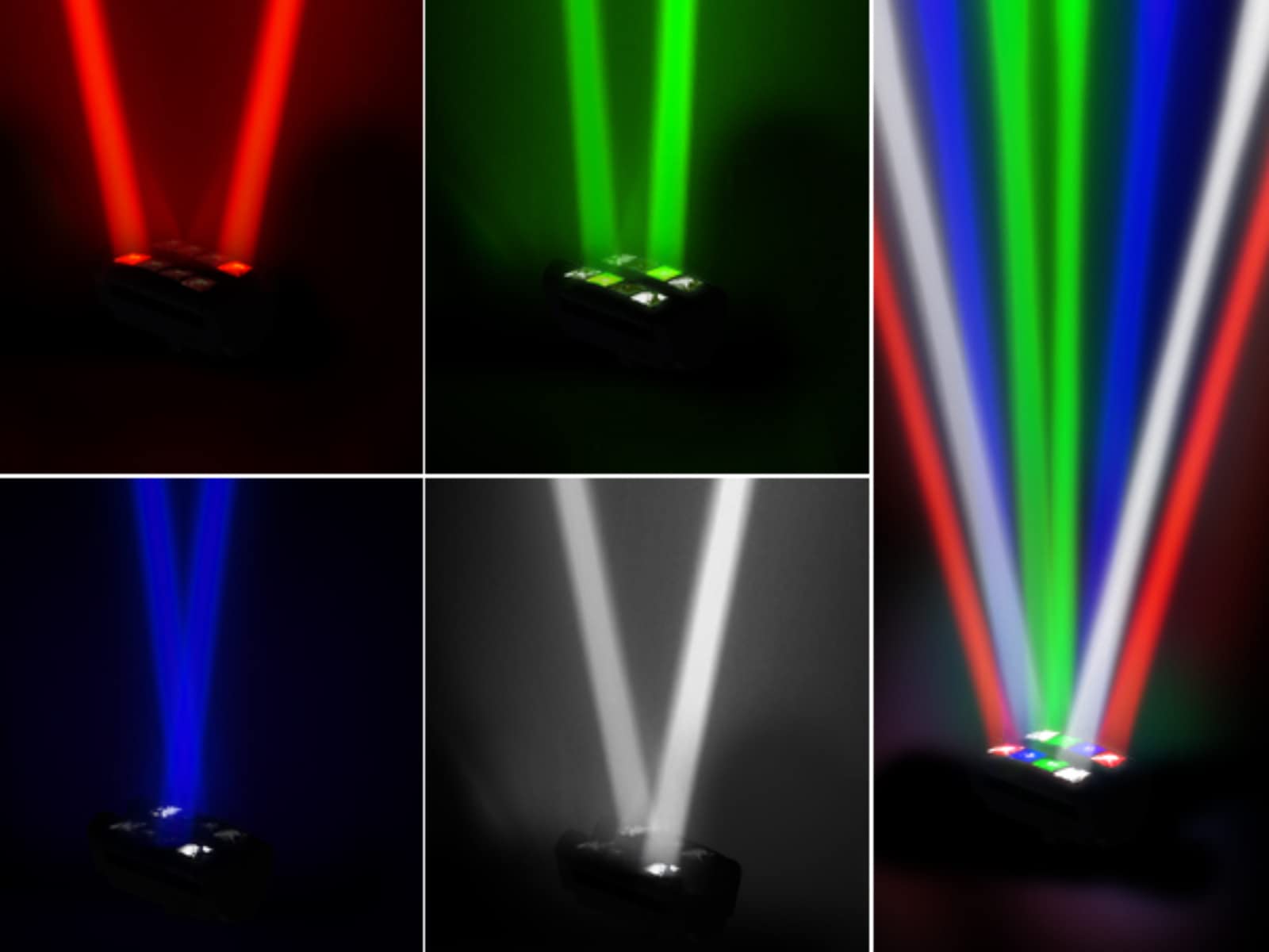 Yunhion LED Stage Lighting, 8x3W RGBW Moving Head Lights, 2 Pack, Sound Activated/DMX-512, Ideal for Parties, Bars, Events, Live Shows