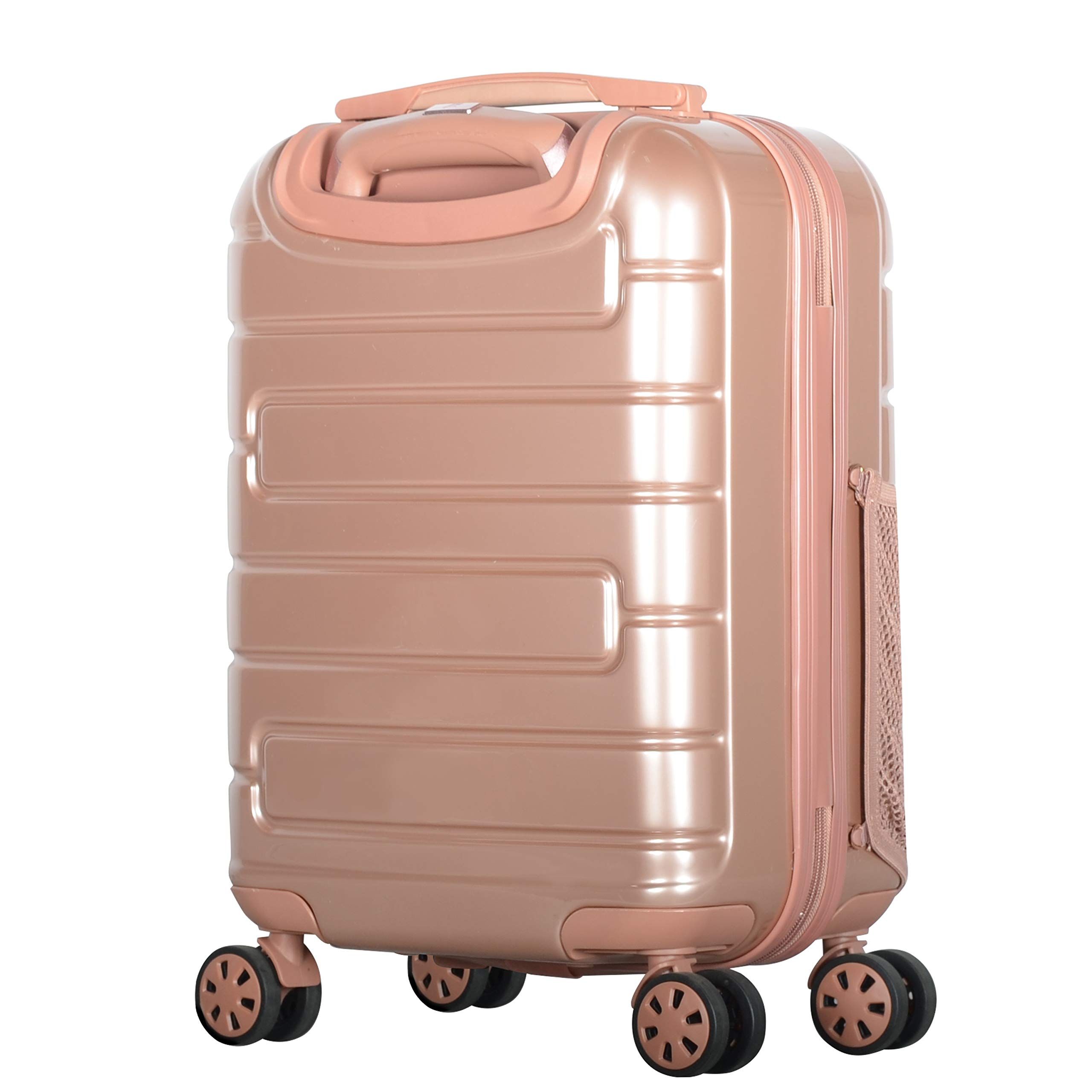 Olympia U.S.A. Nema Expandable Hardside Spinner Luggage w/TSA Lock, Available in 3-Piece Set/22-inch/25-inch/29-inch, Rose Gold