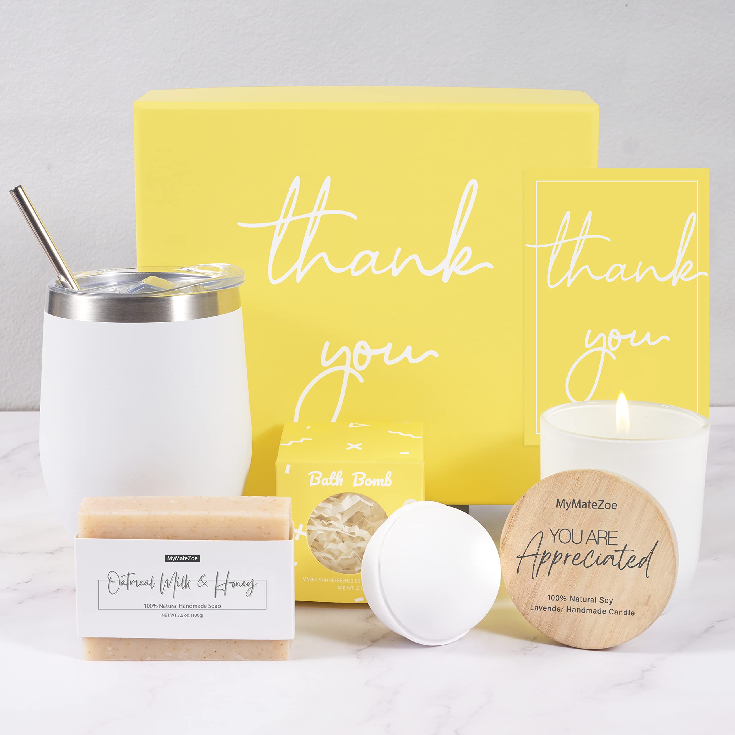 Thank You Gifts for Women - Thank You Gift Box for Employee,Unique Gratitude Gifts Baskets for her- Best Appreciation Gift Boxes for Coworker Boss Hostess Secretary Teacher Nurse and Volunteer