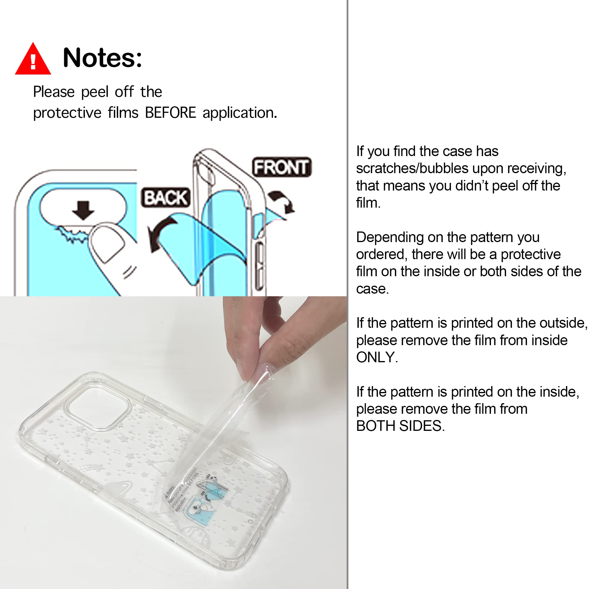 RANZ Compatible with iPhone XR Case, Anti-Scratch Shockproof Series Clear Hard PC+ TPU Bumper Protective Cover Case for iPhone XR - Universe