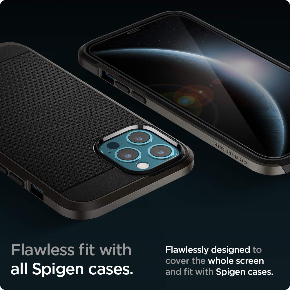 Spigen Tempered Glass Screen Protector [GlasTR EZ FIT] Designed for iPhone 12 Pro Max - Sensor Protection / 2 Pack