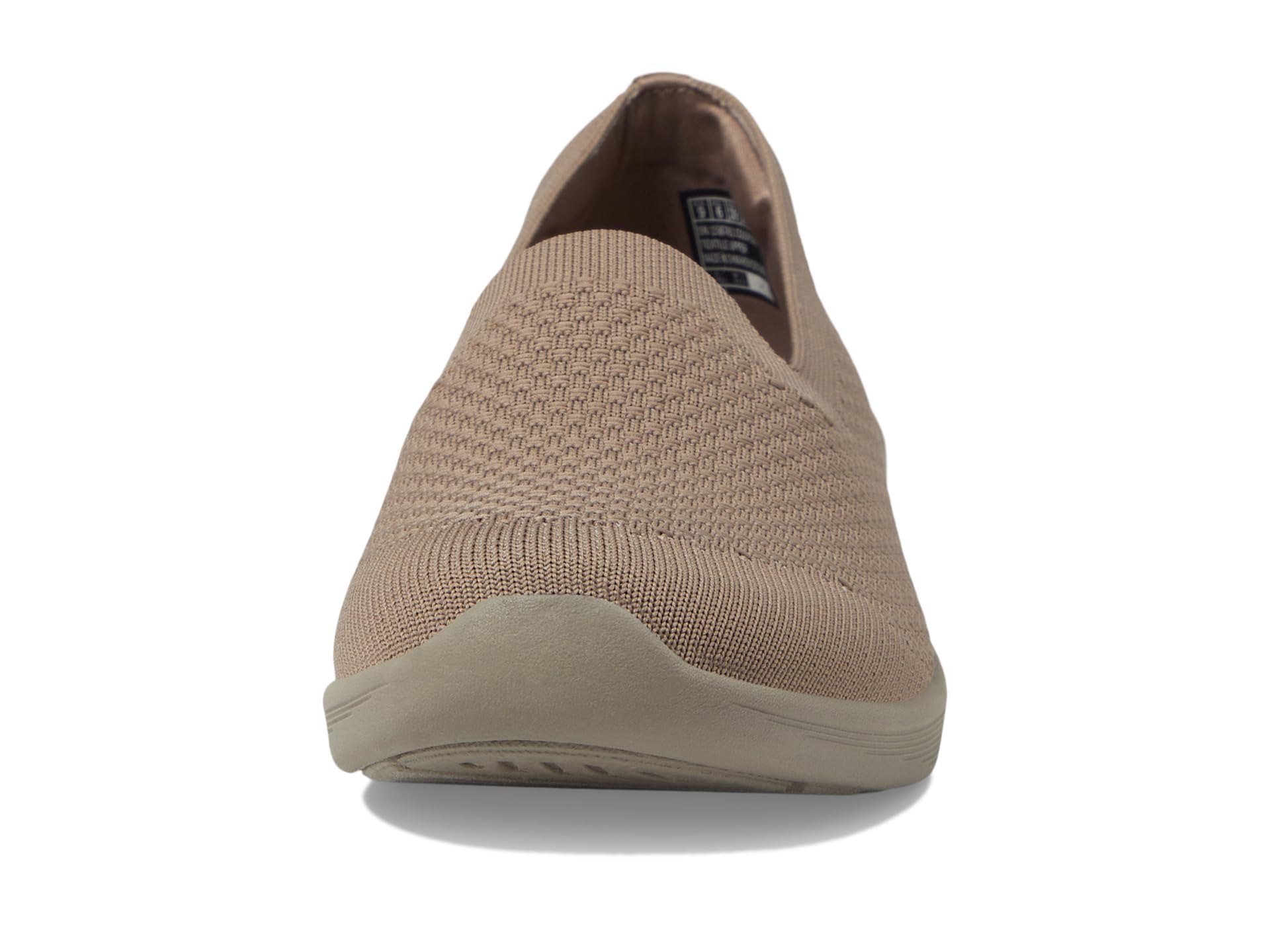 SKECHERS Women's Arya-Clear Skies Loafer, Dark Taupe, 7