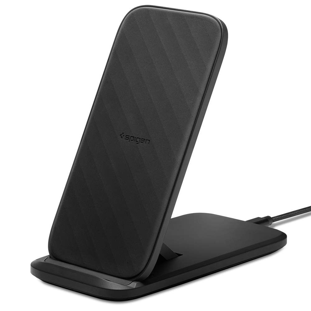 Spigen Wireless Charger, Qi Certified 15W Convertible Wireless Charging Stand & Pad Fast Charge for iPhone 13 Pro Max 12 11 Pixel 6 Pro Galaxy S22 Ultra Plus S21 FE S20 Note 20 Z Fold (No AC Adapter)