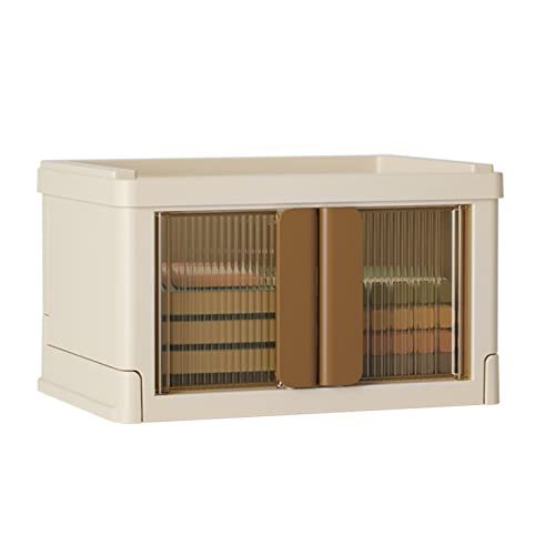 SAIBANGZI 0.72 Gal Desk Organizer Small Plastic Storage Bins with Lid Mini Office Organization and Storage Foldable Storage Basket for Organizing Cubby Containers for Office Supplies Coffee Snacks
