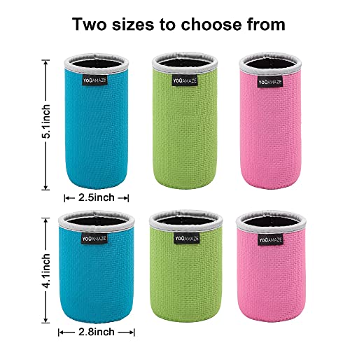 YouAmaze | Premium Can Coolers Sleeves (6 Pack) High Quality Insulated Beer Can for Slim and Regular Cans - Soft Insulated Beer Sleeves for Cans - Beer Sleeves for Cans
