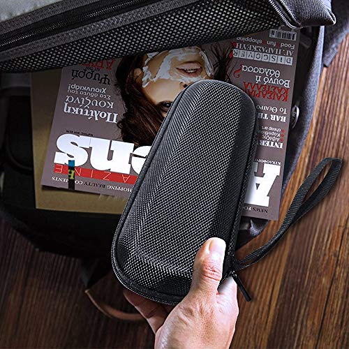 Razor Case - Hard EVA Razor Travel Case Compatible with Men's Razor - Mesh Pocket for Razor Blades [Lightweight Carrying Handle + Durable Zipper] Black