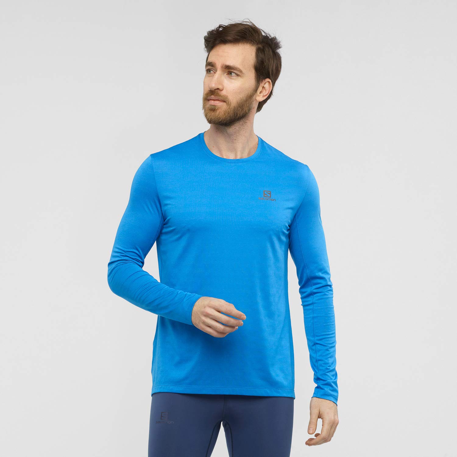 Salomon Men's Standard Shirt, Blithe/Heather, X-Large