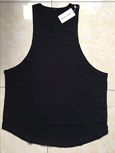 Muscle Killer 3-Pack Men's Muscle Gym Workout Stringer Tank Tops Bodybuilding Fitness T-Shirts (Medium, Black+Gray+White)