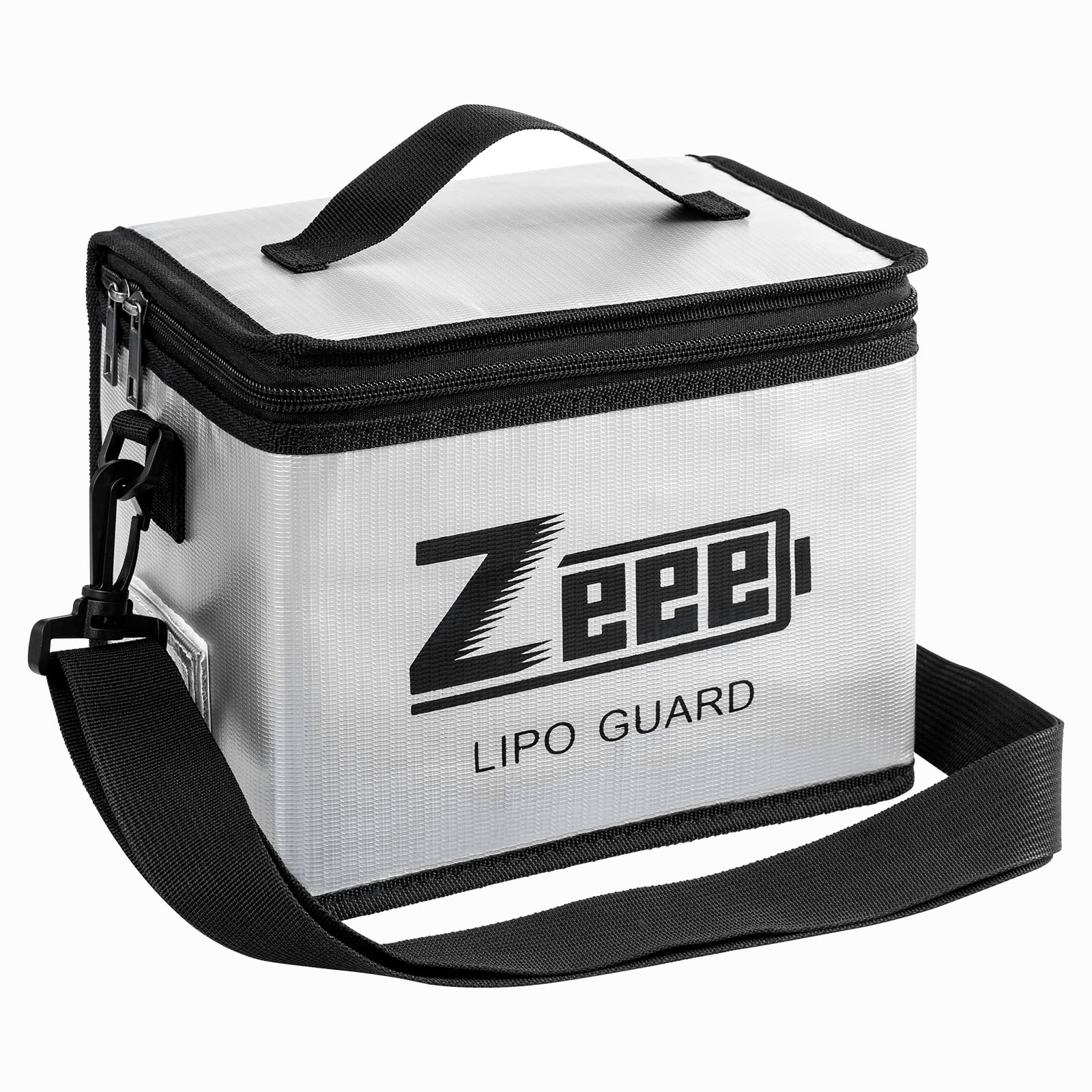 Zeee Lipo Safe Bag 2-Pack Fireproof Explosionproof Bag Large Capacity Battery Protection Bag Organizer Storage Guard Safe Pouch for Charge & Storage(8.46 x 6.5 x 5.71 in)