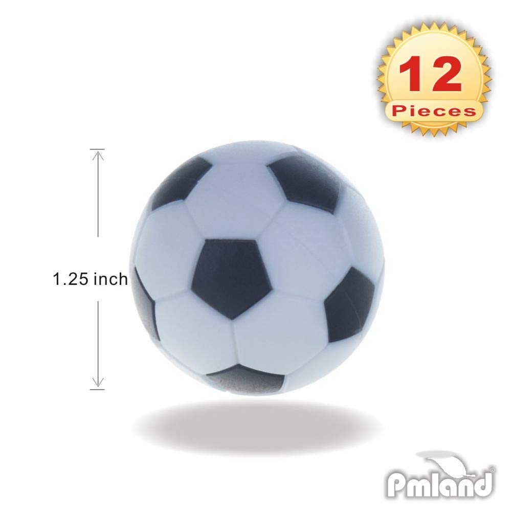 PMLAND Foosballs for Tabletop Foosball Table Home Fun Play -Pack of 12, Size 32mm (1.25 Inch)