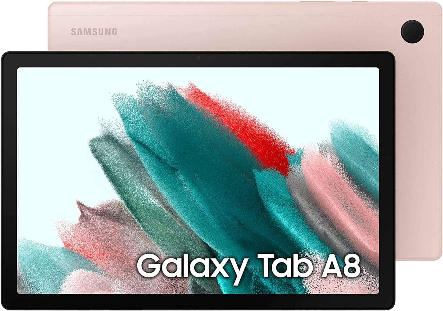SAMSUNG Galaxy Tab A8 Android WiFi Tablet, 10.5'' Touchscreen (1920x1200) LCD Screen, 32GB Storage, Bluetooth, Android 11 OS, Pink Gold with Accessories