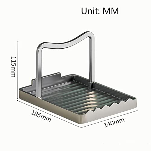SEYFI Space Aluminum Pot Lid Rack, Kitchenware Dividers Holder, Kitchen Countertop Cutting Board Stand, Spoon Rest, for Bakeware, Serving Trays