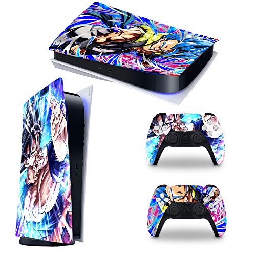 Super Saiyan PS5 Digital Edition Console and Controller Skin Set - Playstation 5 Digital Edition Vinyl