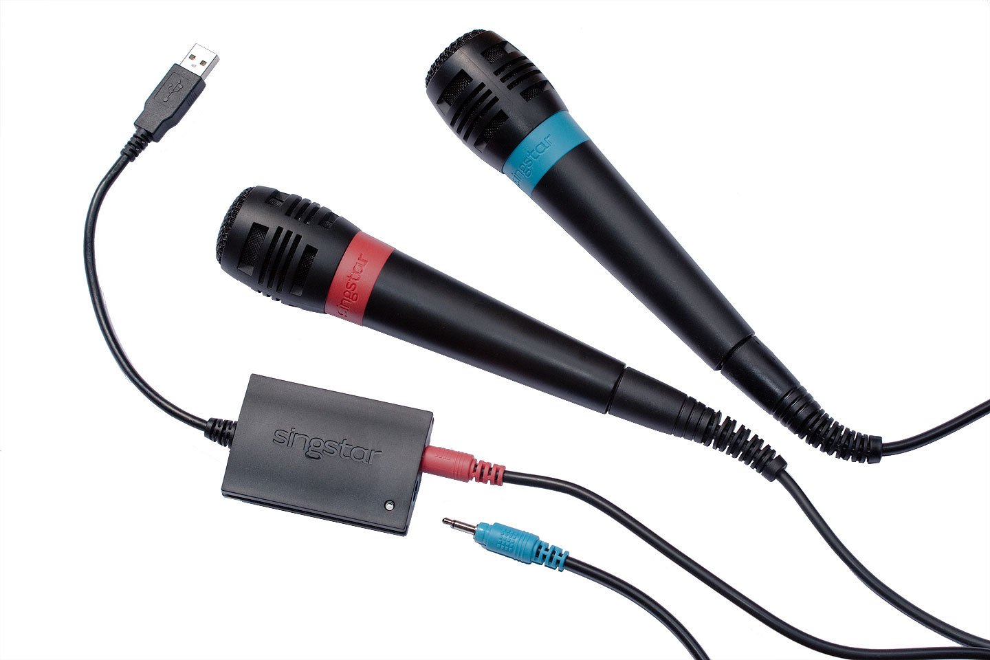 Pair Of SingStar Wired Microphones (PS2/PS3)