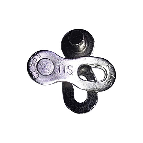 Zerlibeaful 11 Mountain Buckle Magic Speed Bicycle Road Buckle Quick Chain Release Bike Accessories Bike Rear Bag (Silver, One Size)