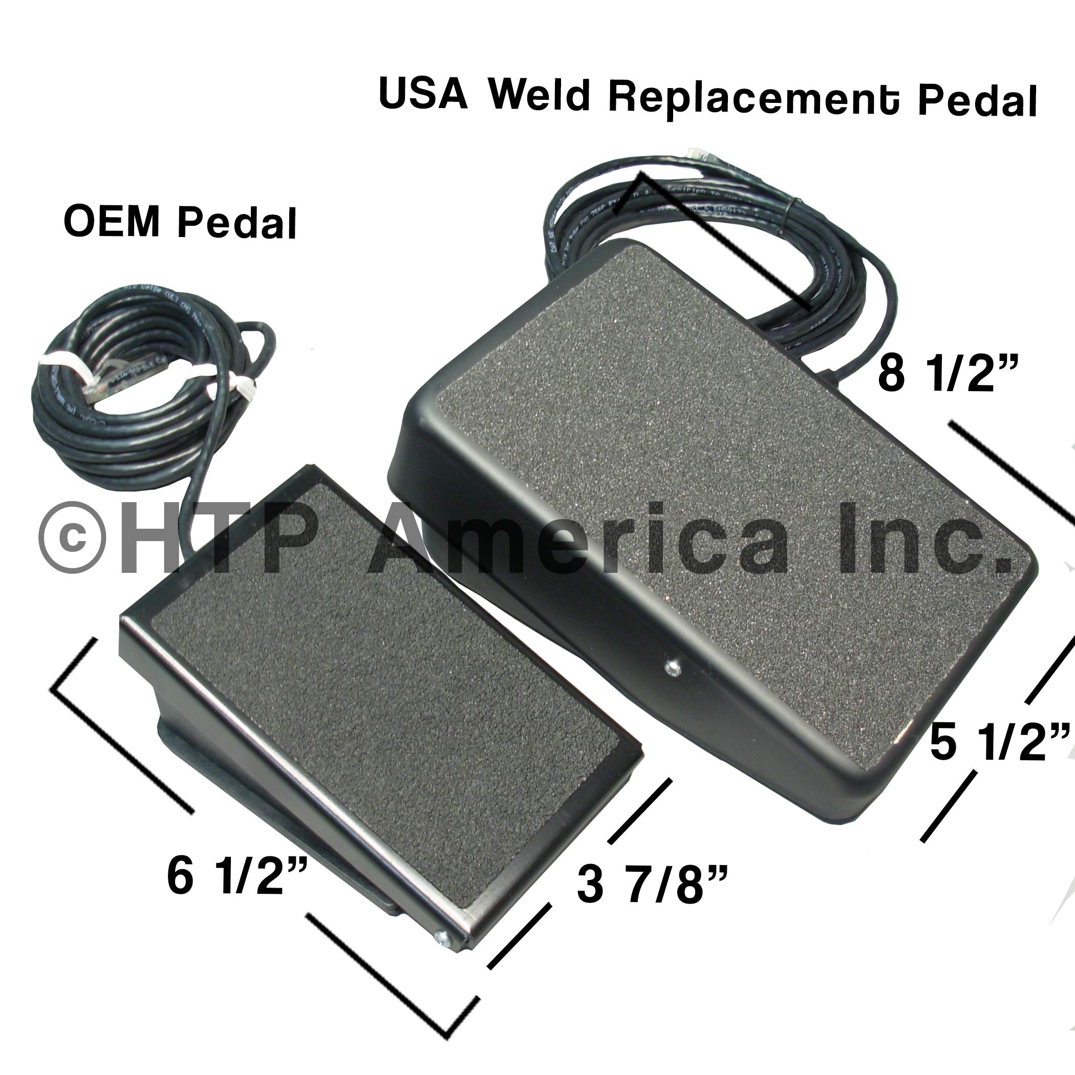 SSC Controls Foot Pedal by HTP America, Inc. for Miller TIG Welders with an RJ45 Remote Control Connection