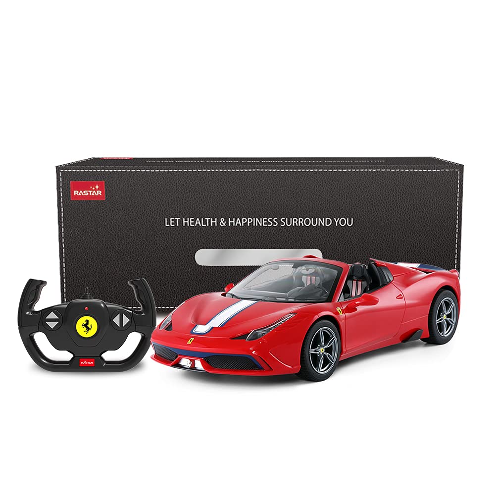 Rastar RC Car | Radio Remote Control Car 1/14 Scale Ferrari 458 Special A, Model Toy Car for Kids, Auto Open & Close, Red