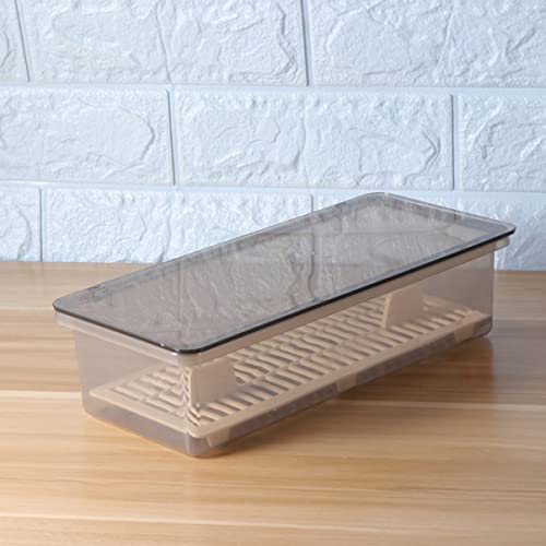 UPKOCH Flatware Tray Cutlery Storage Box plastic silverware holder drawer organizer with lid silverware tray with lid Plastic Tray Flatware Utensil Holder