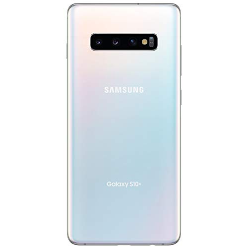 Samsung Galaxy S10+ Factory Unlocked Android Cell Phone | US Version | 128GB of Storage | Fingerprint ID and Facial Recognition | Long-Lasting Battery | Prism White