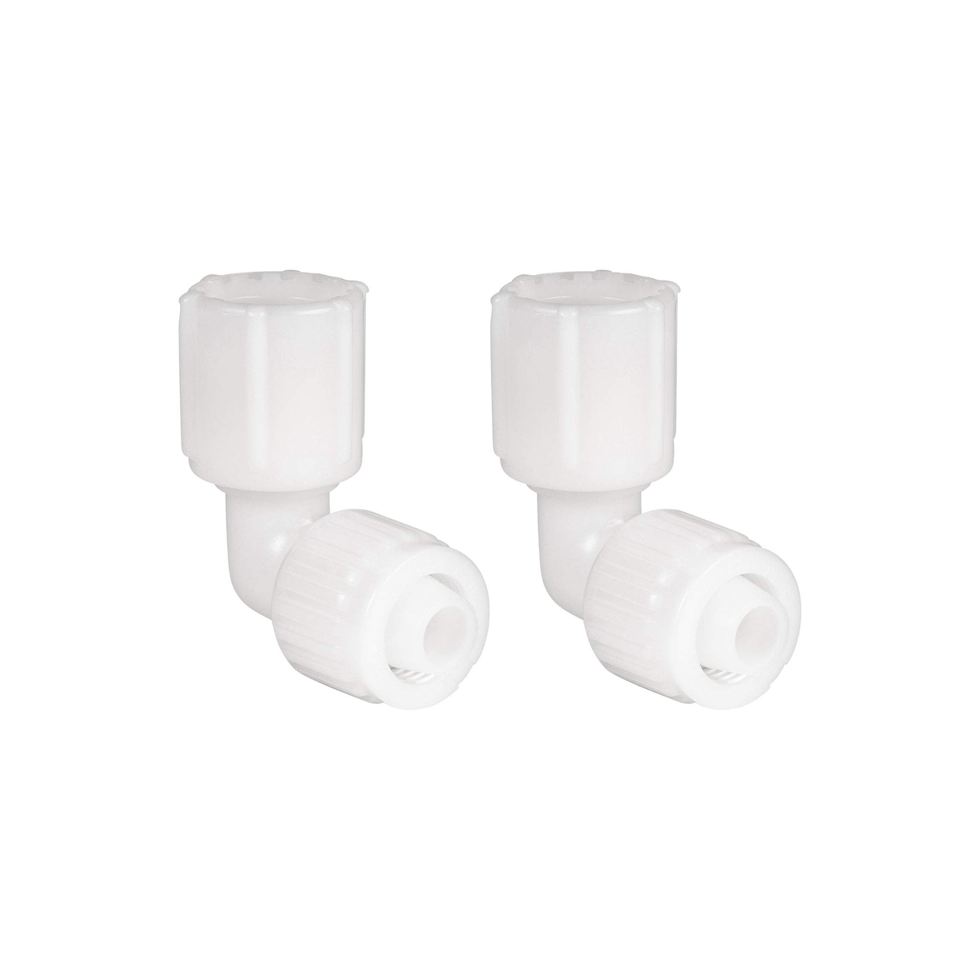 RecPro RV Plumbing Hardware | 06816 | 1/2" Compression to Swivel Faucet Elbow Adapter | 90-Degree Fitting | Pex Pipe/Tubing Fittings (2 Fittings)
