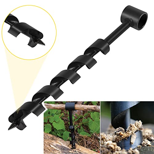 Yoursme 1β x 12β Scotch Eye Wood Auger Drill Bit - Hand Auger for Bushcraft Backpack and Camping - Addition Tool to Survival and Camping Gear Packs