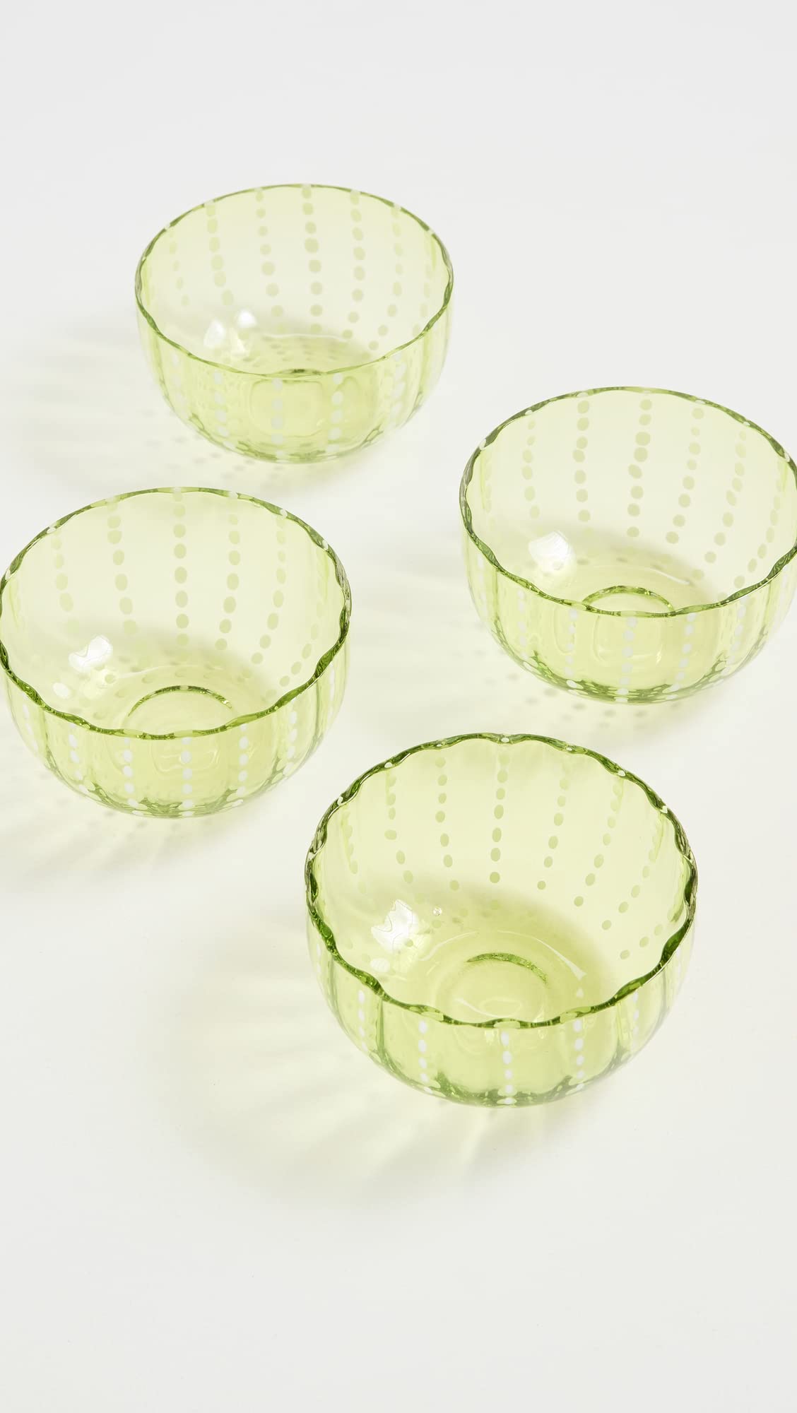 Zafferano Perle Small Bowl Set of 4, Apple Green, One Size