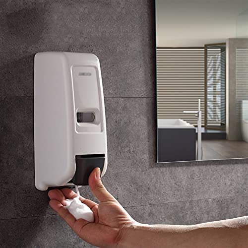 Soap Dispenser Wall Mounted Soap Dispenser Household Bathroom Kitchen Dishwashing Liquid Foam Dispenser Bottle Pump Head White 400ml / 14.1oz Bathroom Soap Dispenser