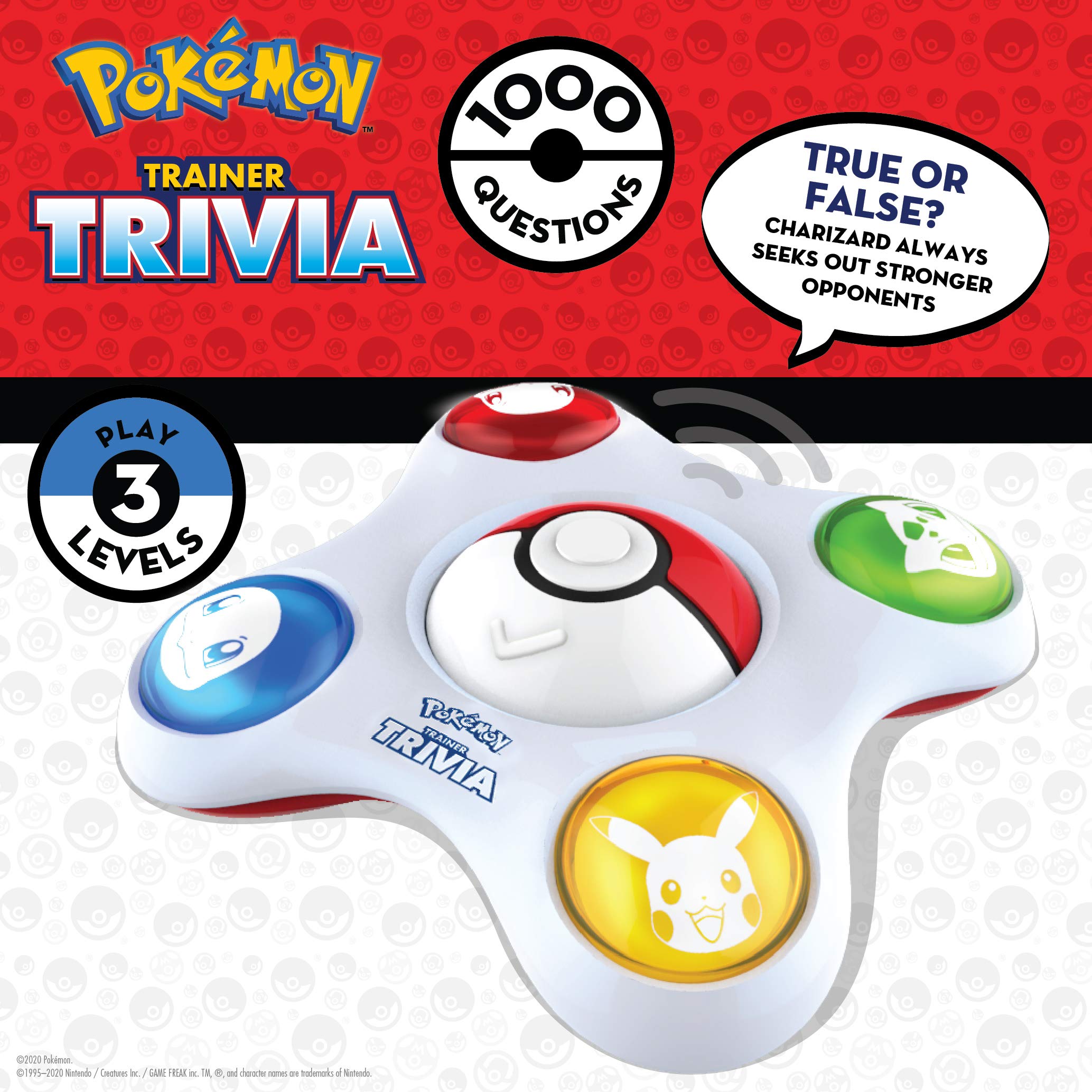 Pokemon Trainer Trivia Featuring the Virtual Game Master 2 Modes Single & Multiplayer, 3 Play Levels Beginner, Advanced, Expert Game by Ultra Pro International
