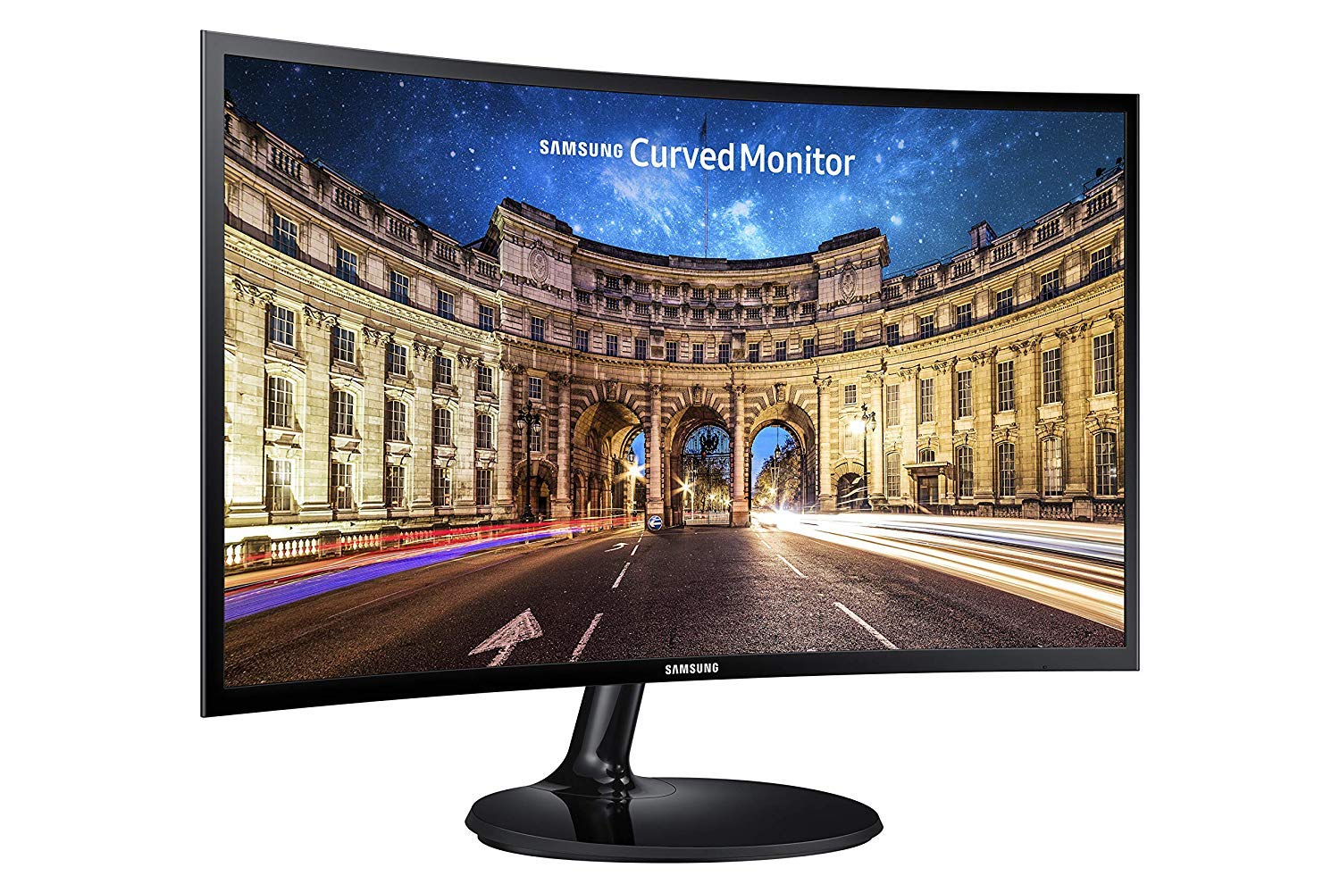 SAMSUNG LC24F392FHNXZA 24-inch Curved LED Gaming Monitor (Super Slim Design), 60Hz Refresh Rate w/AMD FreeSync Game Mode (Renewed)