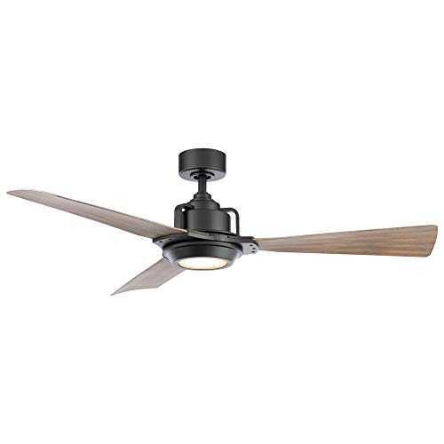 Osprey Smart Indoor and Outdoor 3-Blade Ceiling Fan 56in Matte Black/Barn Wood with 2700K LED Light Kit and Remote Control Works with Alexa, Google Assistant, Samsung Things, and iOS or Android App