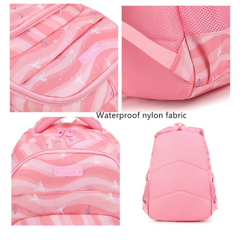 VIDOSCLA Colorful Kids Girls Elementary Trolley Backpack Rolling BookBag Wheeled Schoolbag for Teens