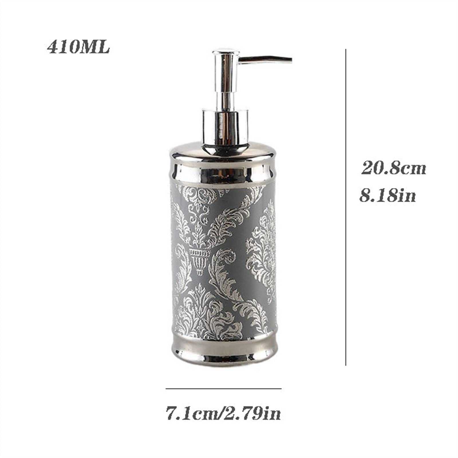 Soap Dispenser 410ML Large Capacity Ceramic Soap Dispenser Multifunctional Split Bottle Luxury Lotion Pump Bottle Soap Bottle (Color : Gold)