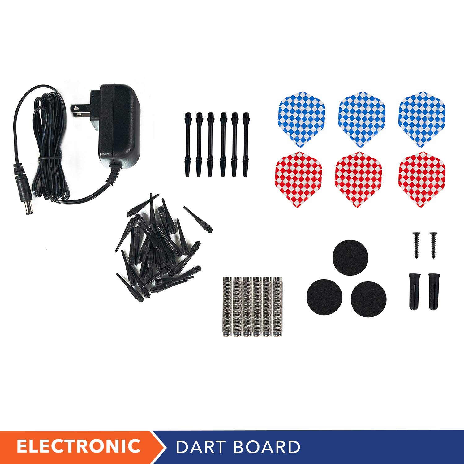 Rally and Roar 15.5" Electronic Dartboard w/Built in Scorer, 20 Game Modes and 6 Soft Tip Darts