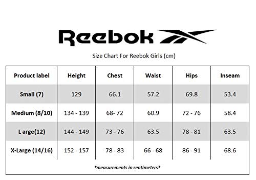 Reebok Girls Athletic Bike Shorts - Long Length Workout Running Shorts (2 Pack), Size Small, Black/Dark Heather Grey, Size Small (7), Black/Dark Heather Grey