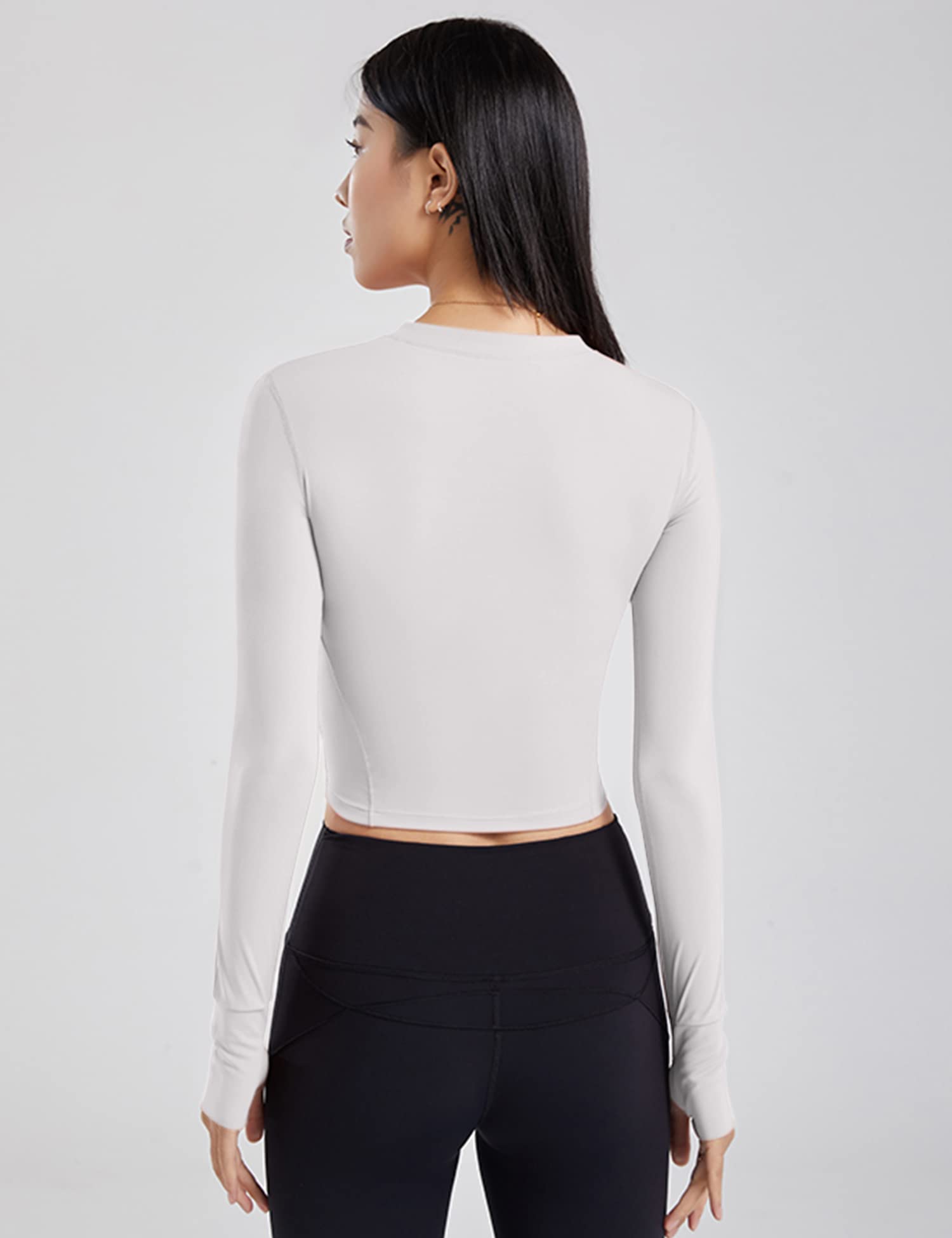 ZHENWEI Women’s Running Jackets Cropped Yoga Tops for Women Long Sleeve