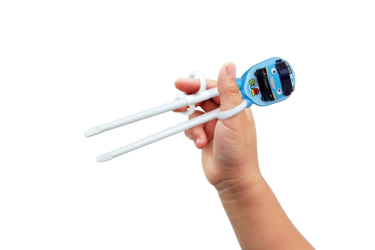 Tayo Training Chopsticks for Right Handed β Beginner for Kids, Edison Educational kitchen Suppliers for Toddlers, Durable Lightweight Portable BPA Free & ABS Plastic (Tayo (Blue))