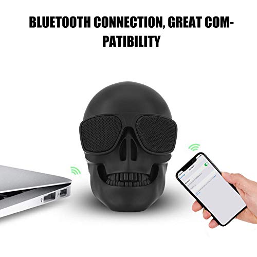 VIGROS Skull Speaker, Portable Bluetooth Speakers Unique Speaker 8W Output Bass Stereo Compatible for Desktop PC/Laptop/Mobile Phone/MP3/MP4 Player for Halloween Decorations for Gift Party