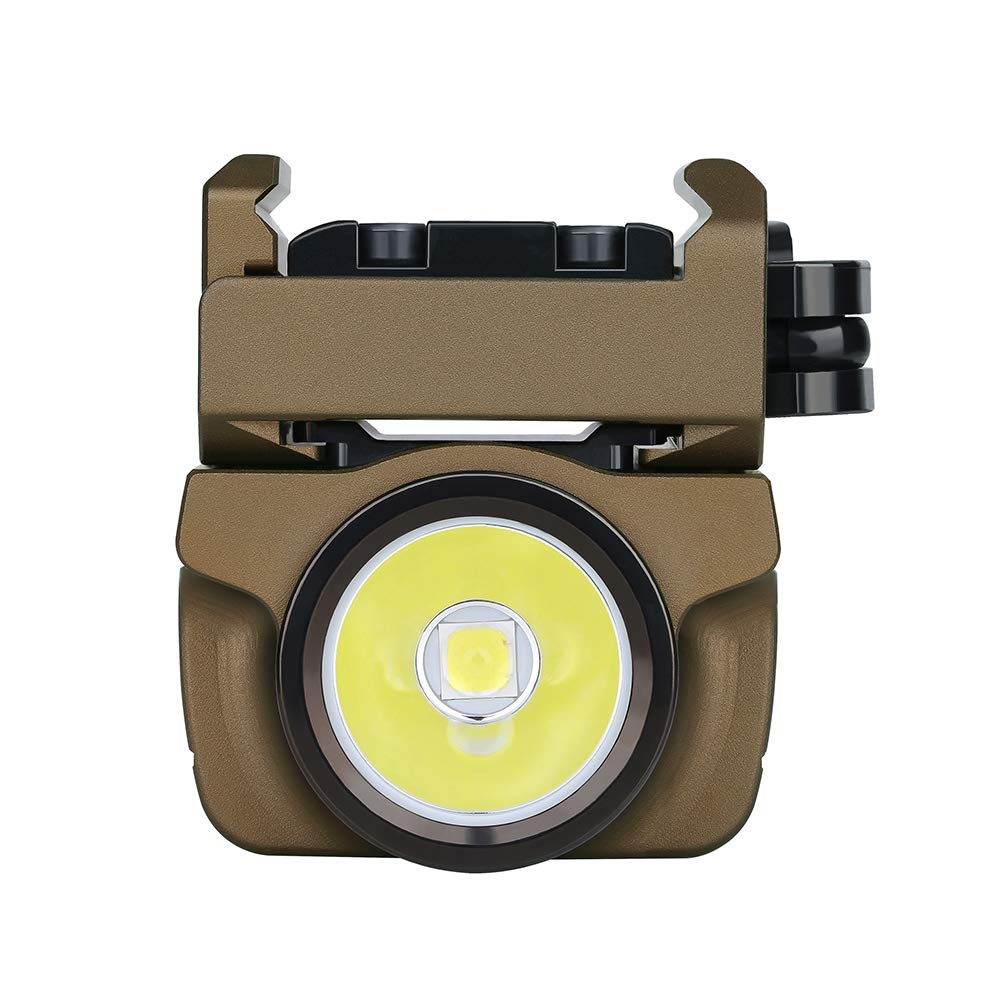 PL-MINI 2 VALKYRIE 600 Lumen modular weaponlight Rechargeable compact Subcompact pistol light, Build-in Lithium, magnetic charging, adjustable mount for Glock, Picatinny rail (Desert Tan (FDE))