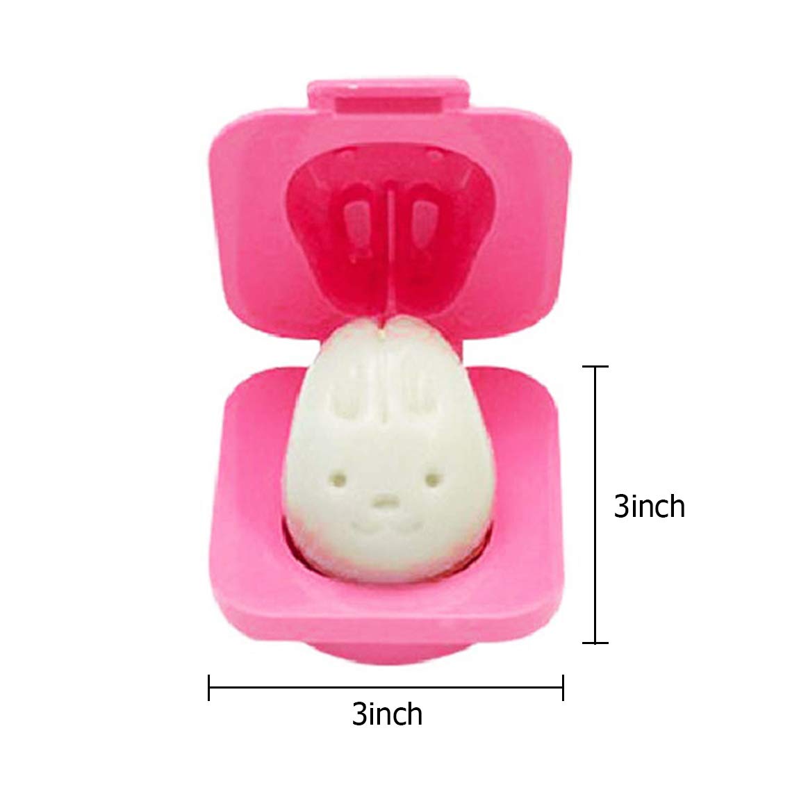 YunKo 6Pcs Egg Rice Mold Hard Boiled Egg Mold Fish Car Heart Shape Onigiri Mold Rice Ball Maker for Kids,Fondant Cake Pop Decorating Tool Fun Cookery Kitchen Gadgets