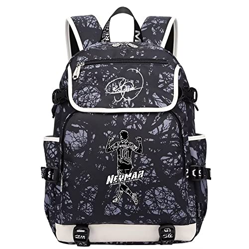 Soccer Player Neymar Individualized Laptop Outdoor Multifunction Backpack Travel Student Daypack Fans Bag For Men Women