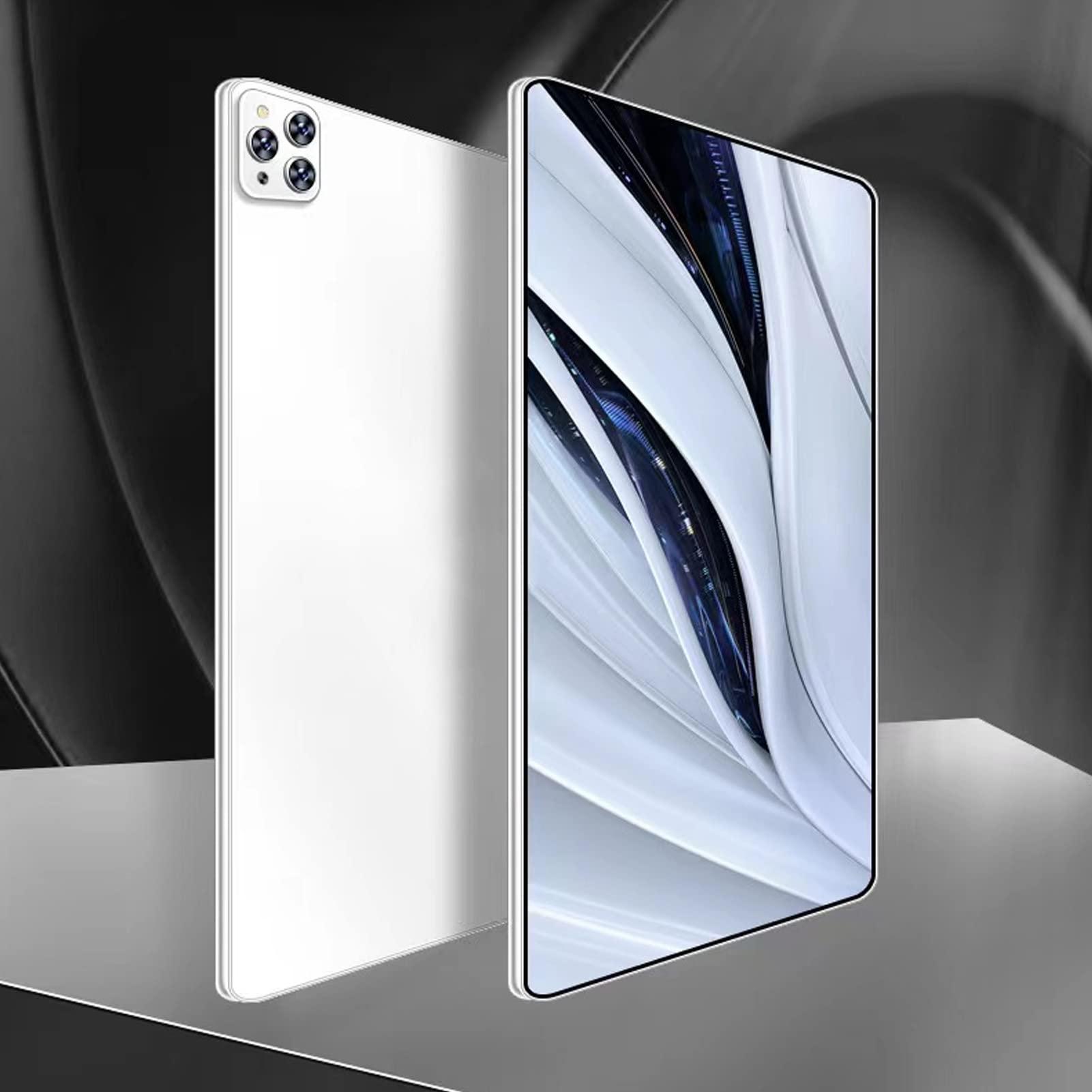 PUSOKEI 10in Tablet for11, 6GB 256GB 5G WiFi 5MP Front 13MP Rear IPS Screen 7000mAh 4G Calling Tablet with Night Reading Mode for Students and Elderly (White)