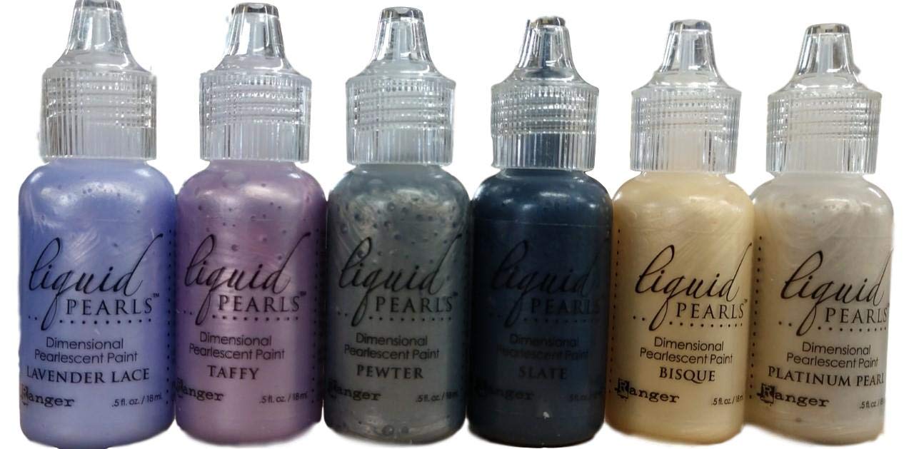 Ranger Mermaid Color Bundle of Liquid Pearls-12 Colors and 4 Blending Sticks