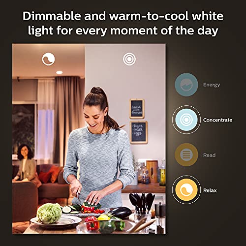 Philips Hue Smart 60W GU10 LED Bulb - White Ambiance Warm-to-Cool White Light - 2 Pack - 400LM - Indoor - Control with Hue App - Works with Alexa, Google Assistant and Apple Homekit