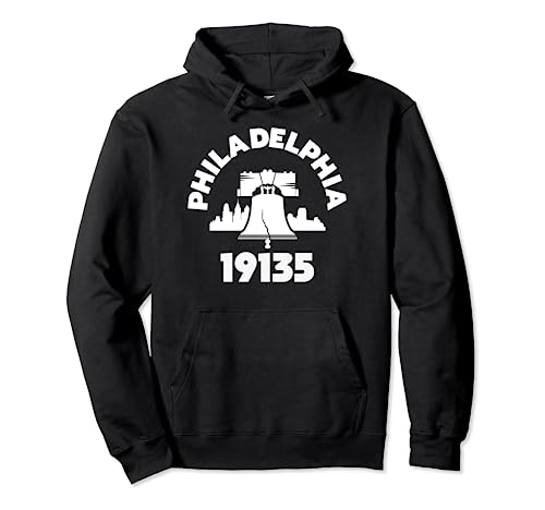 Philly Neighborhood 19135 Zip Code Philadelphia Liberty Bell Pullover Hoodie