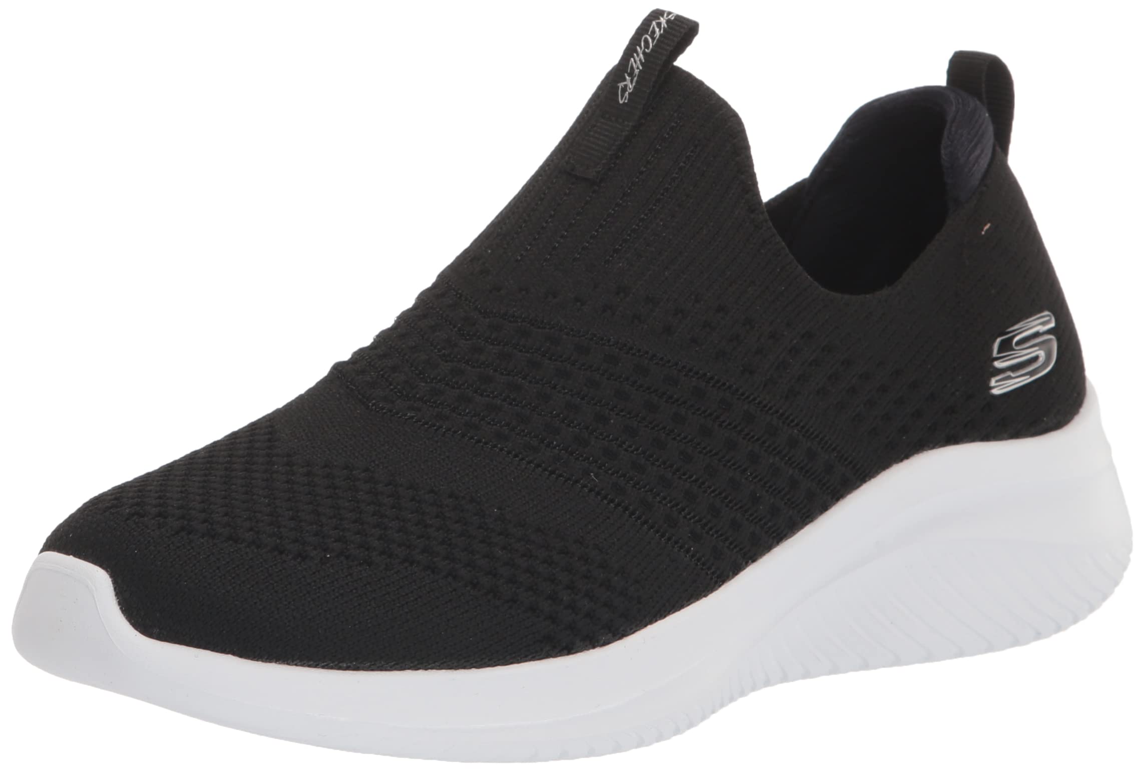 Skechers Ultra Flex 3.0 - Classy Charm Slip On Womens Shoes Size 11, Color: Black/White