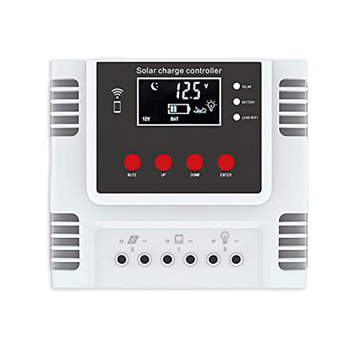 SOGTICPS 40A Solar Charge Controller 12V 24V 48V LCD Display Adjustable Charging and Discharging Parameters,WiFi Communication,for Lead Acid/Lithium Battery Charging