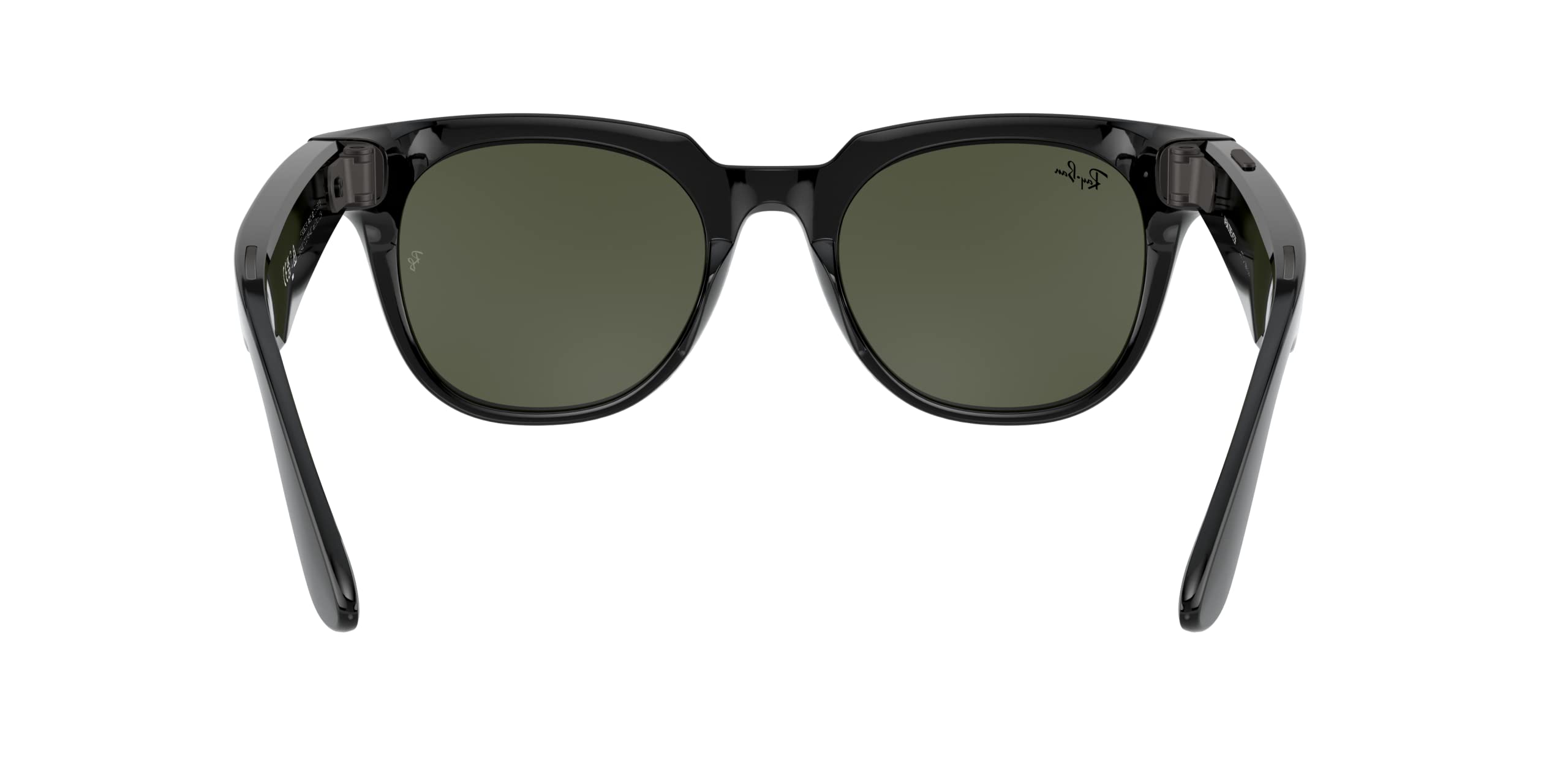 Ray-Ban Stories | Meteor Square Smart Glasses, Shiny Black/Green, 51 mm