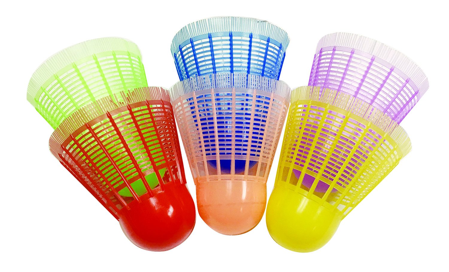 Palos Sports - Heavy Duty Giant Fun Bird Oversized Shuttlecocks - Set of 6, One of Each Color