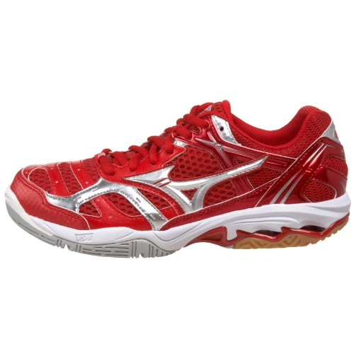 Mizuno Women's Wave Spike 13 Volleyball Shoe, Red/Silver